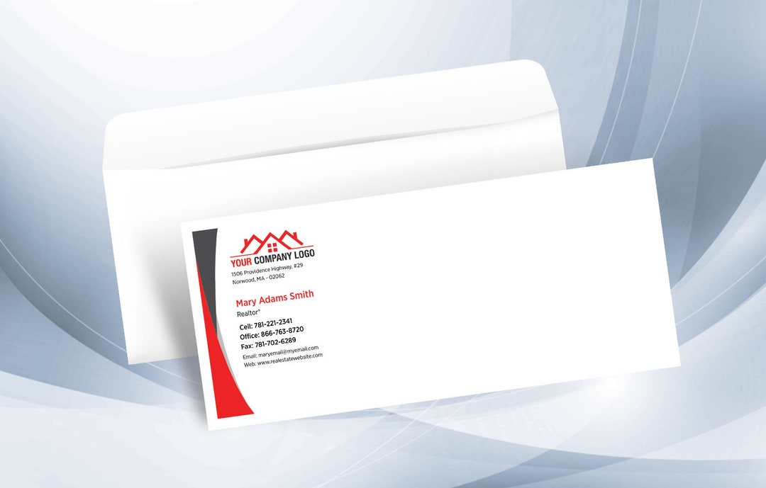 Realtor #10 Envelopes, Professional #10 Envelopes, Personalized Realtor ...