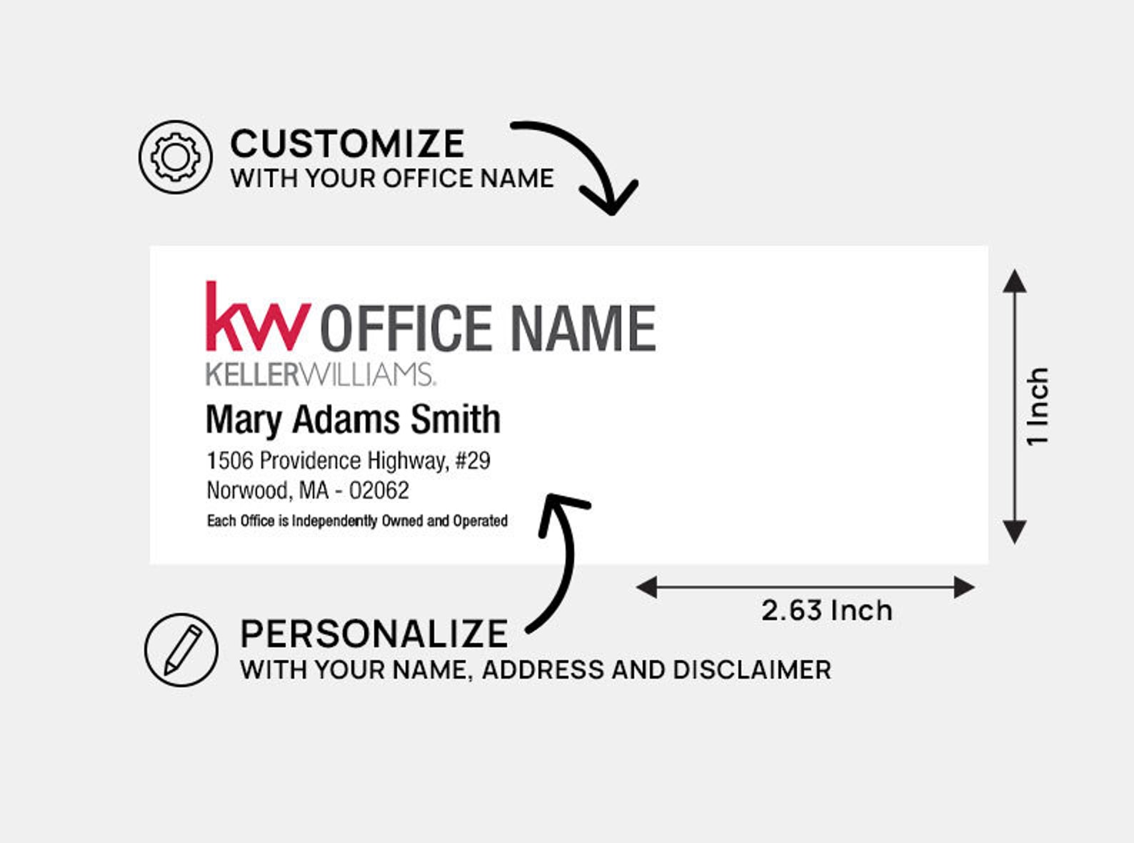 Customizable Keller Williams Return Address Labels, Professional ...