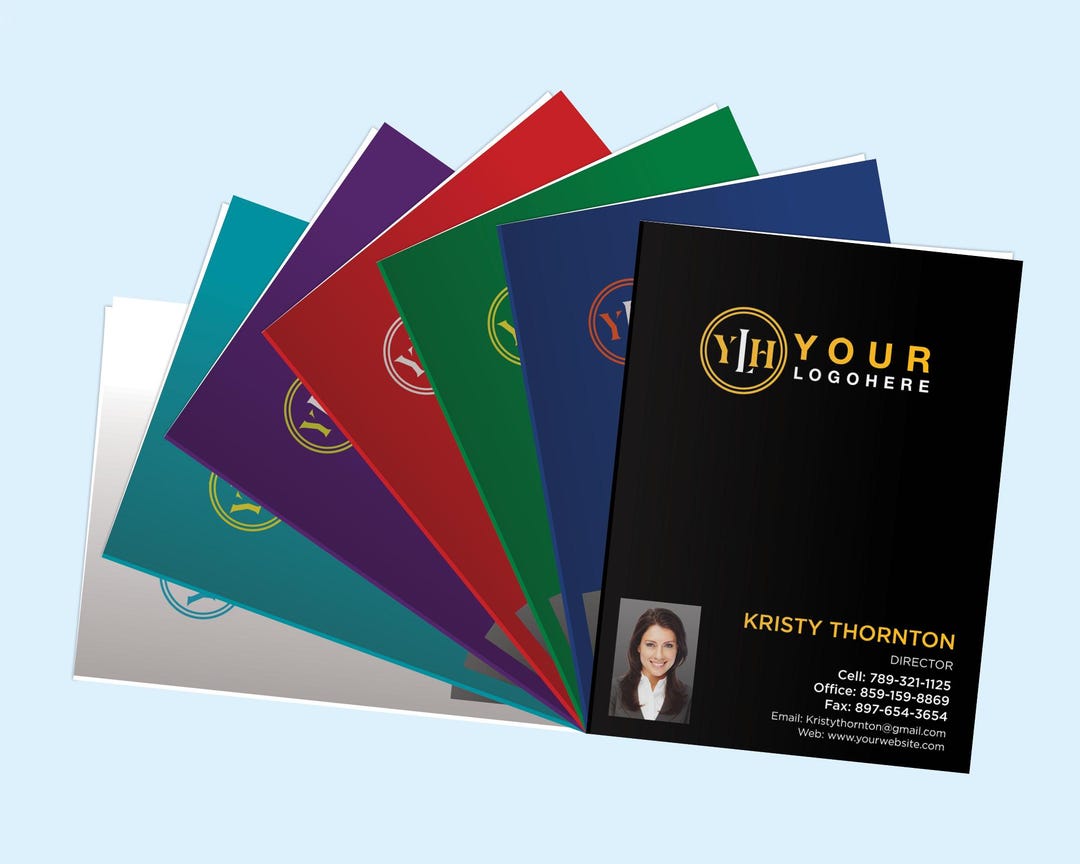 Custom Printed Presentation Folders: UV Coated or Matte - Etsy