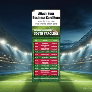 University of South Carolina Football Magnetic Schedule, Peel N Stick ...