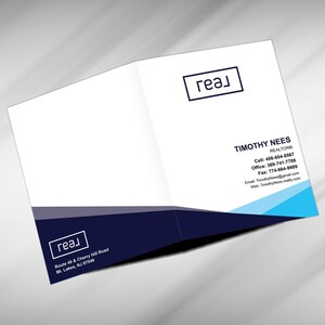 One Real Custom Presentation Folders, One Real Branded Folders, One ...