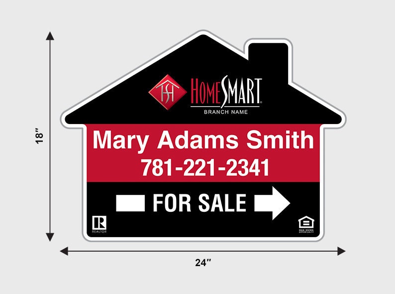 Homesmart House Shaped Signs, Professional House Shaped Signs With ...