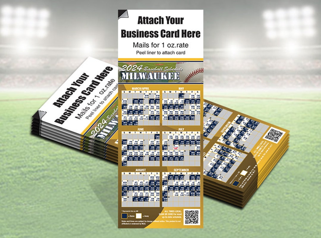 Milwaukee Baseball Magnetic Schedule, Peel N Stick Baseball Magnetic ...