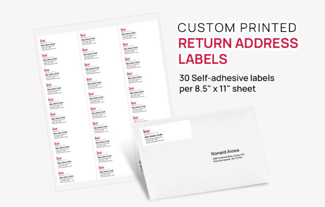 Customizable Keller Williams Return Address Labels, Professional ...