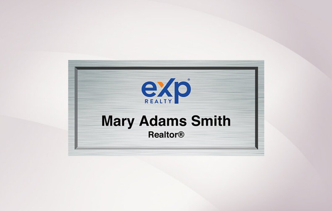 Customizable Exp Realty Name Badges, Professional Realtor Name Tags ...