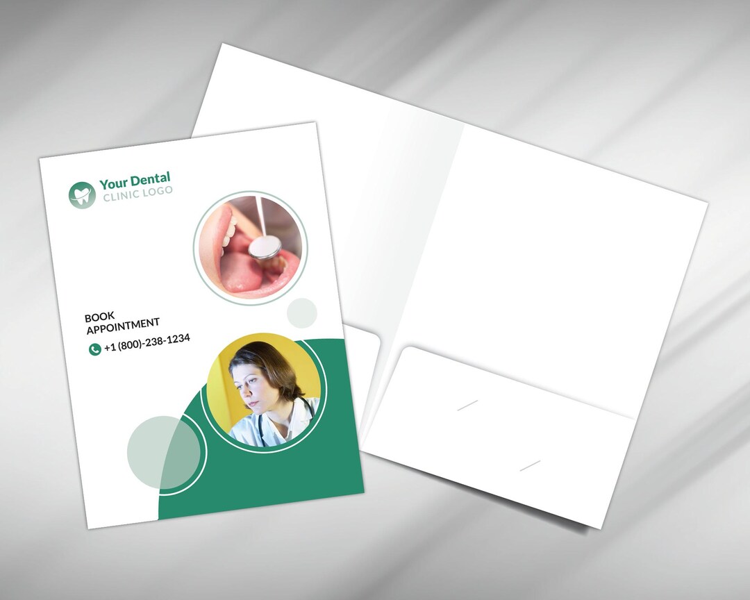 Custom Dental Presentation Folders, Branded Two-pocket Design - Etsy