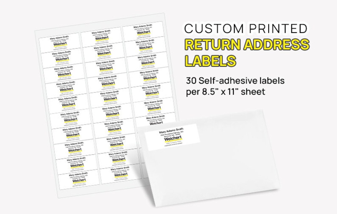 Customizable Weichert Return Address Labels, Professional Realtor ...