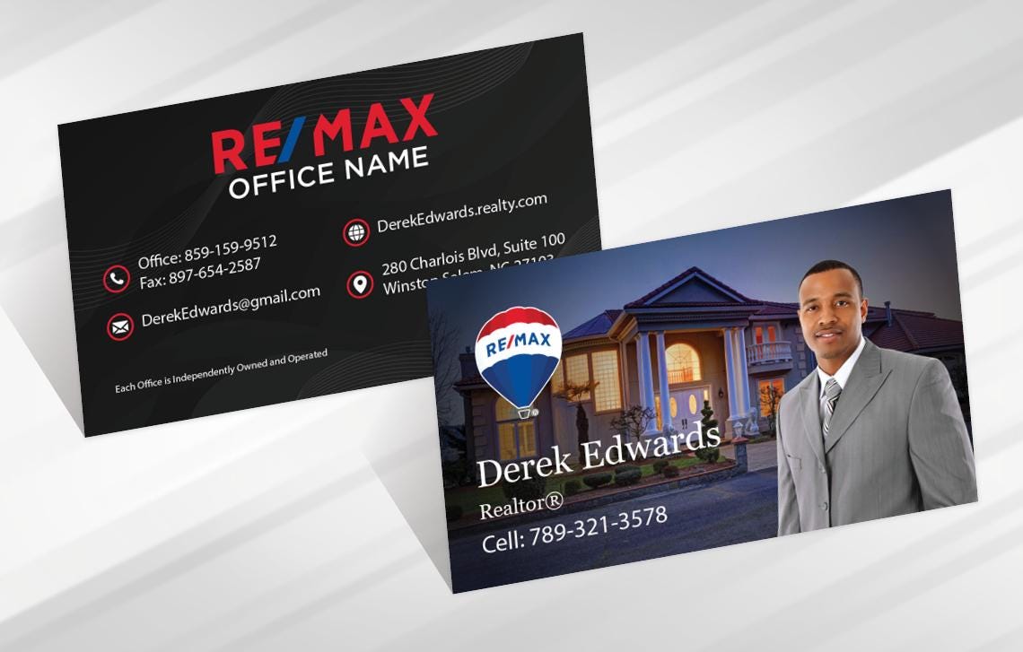RE/MAX Business Cards, Professional Business Cards, Personalized ...