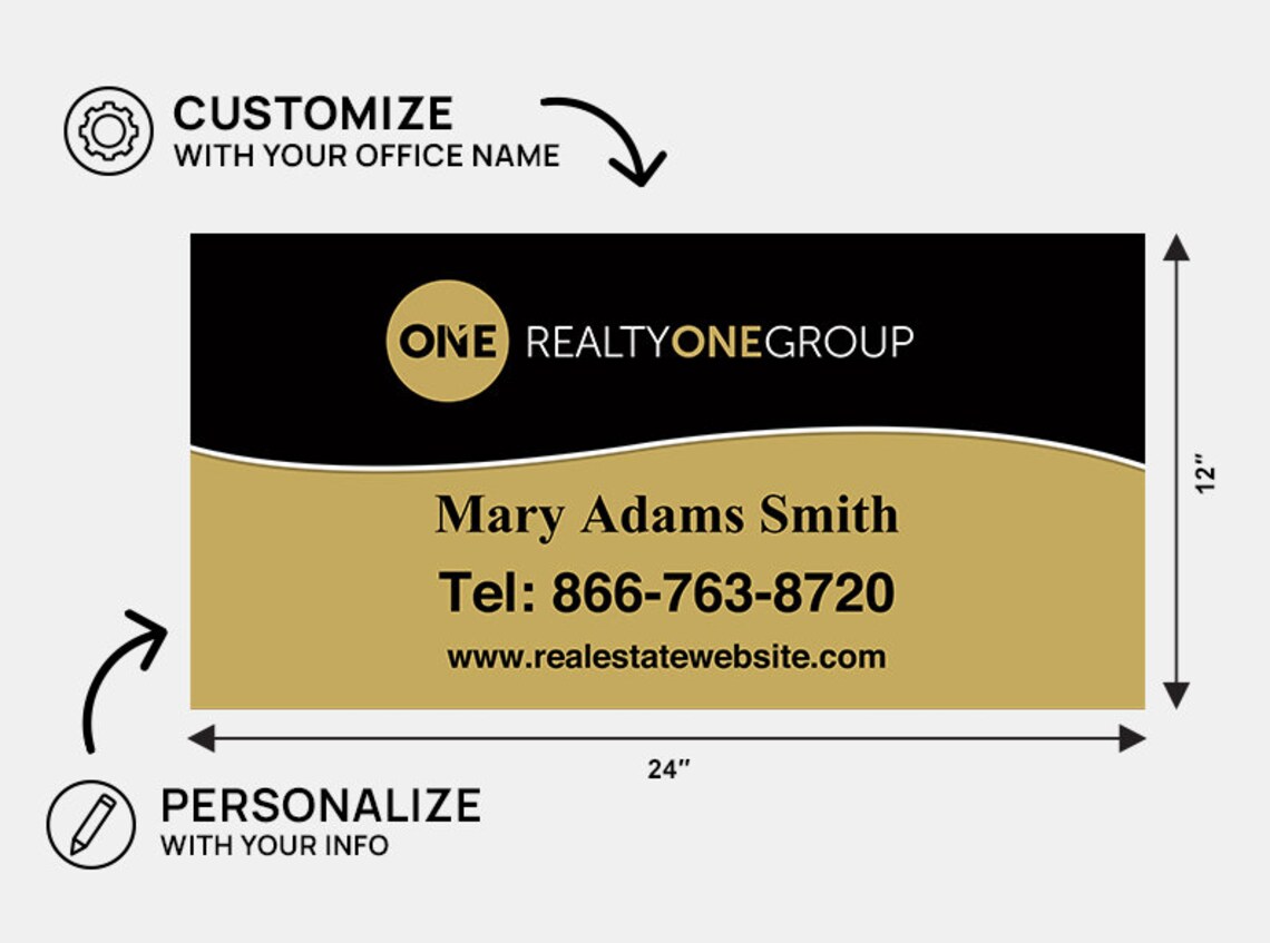 Realty One Group Car Magnets, Real Estate Agent Advertising (12x24) - Etsy