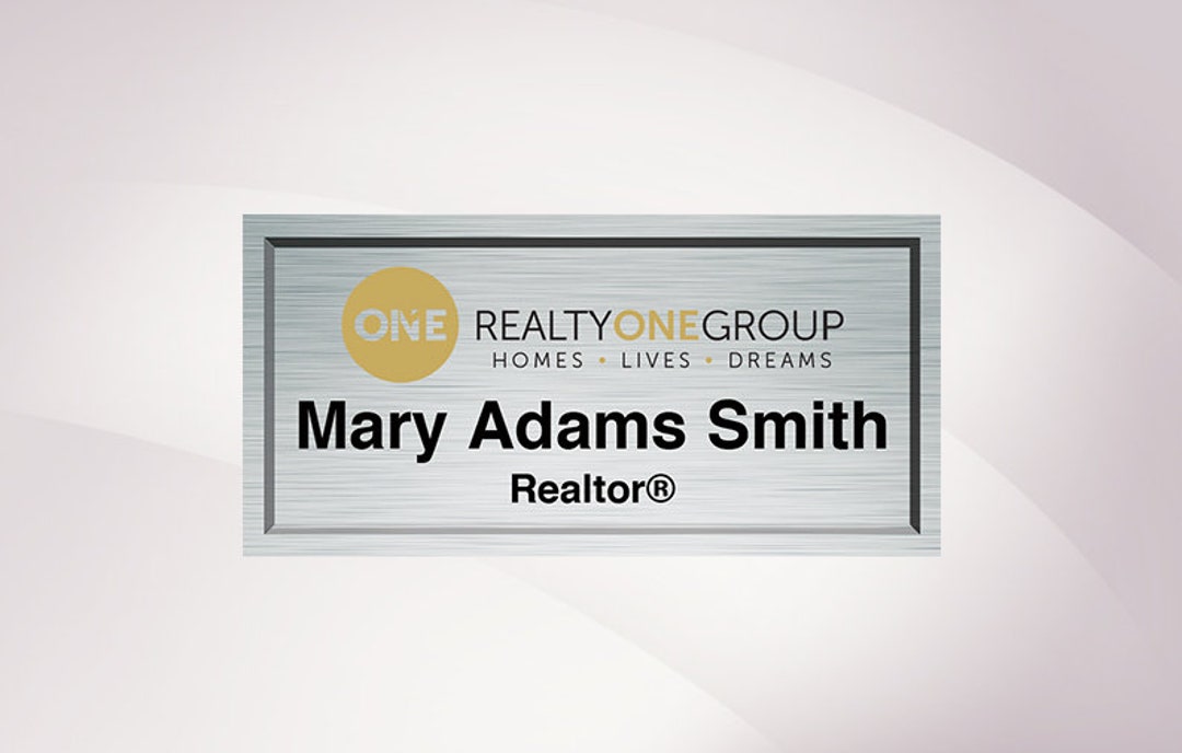 Customizable Realty One Group Name Badges, Professional Realtor Name ...