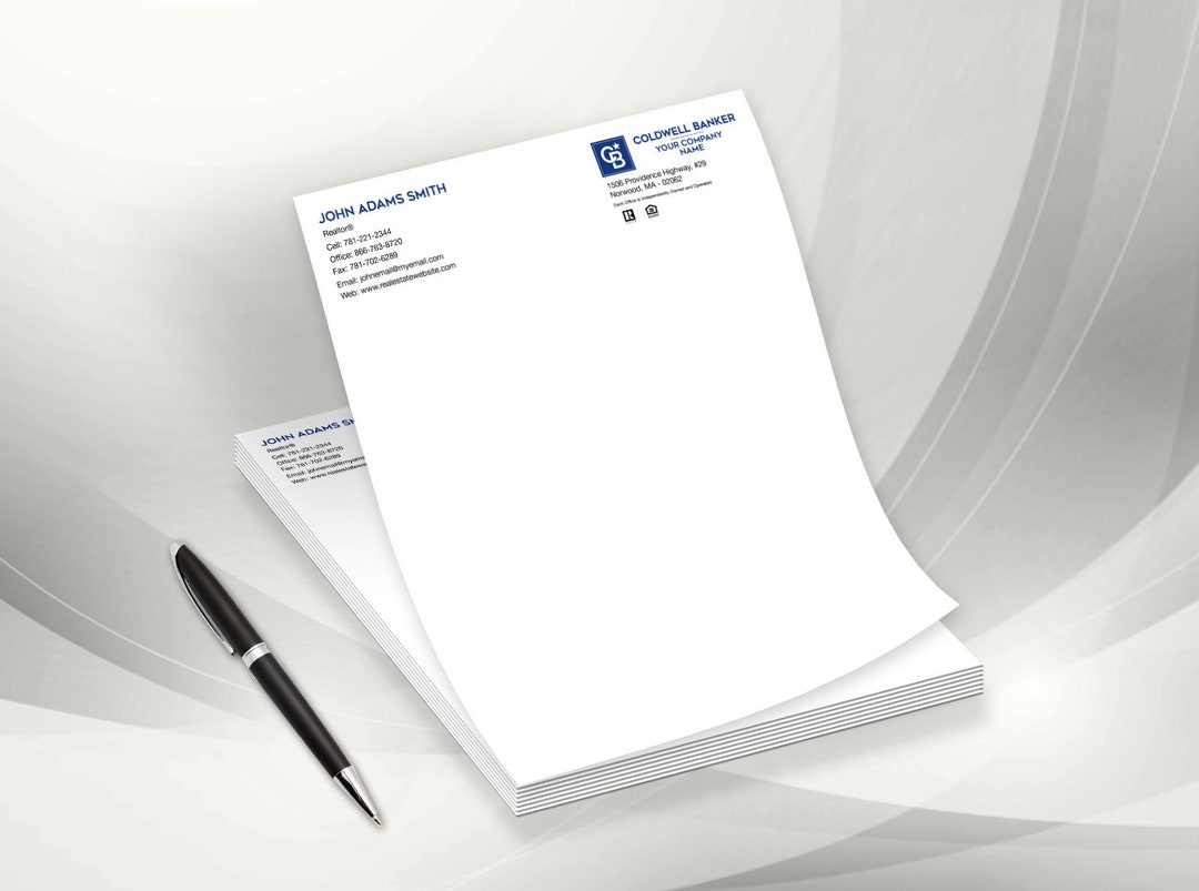 Coldwell Banker Letterheads, Professional Letterheads, Personalized ...