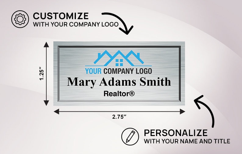 Customizable Realtor Name Badges, Professional Realtor Name Tags ...