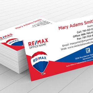 RE/MAX Business Cards, Professional Business Cards, Personalized ...