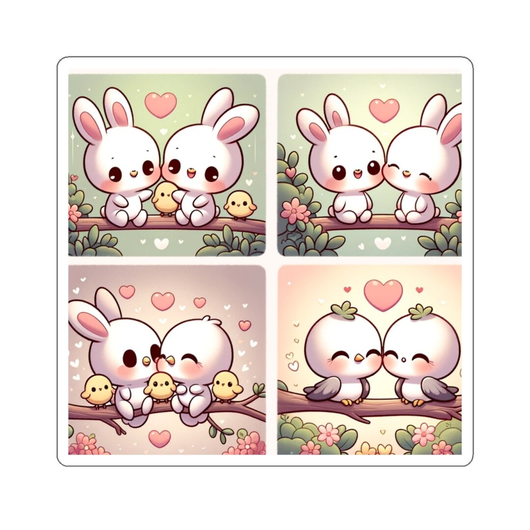 Cute Love Cartoon Stickers - Etsy