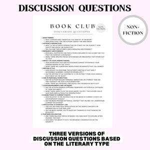Book Club Bundle, Book Club Discussion Kit, Printable Book Club ...