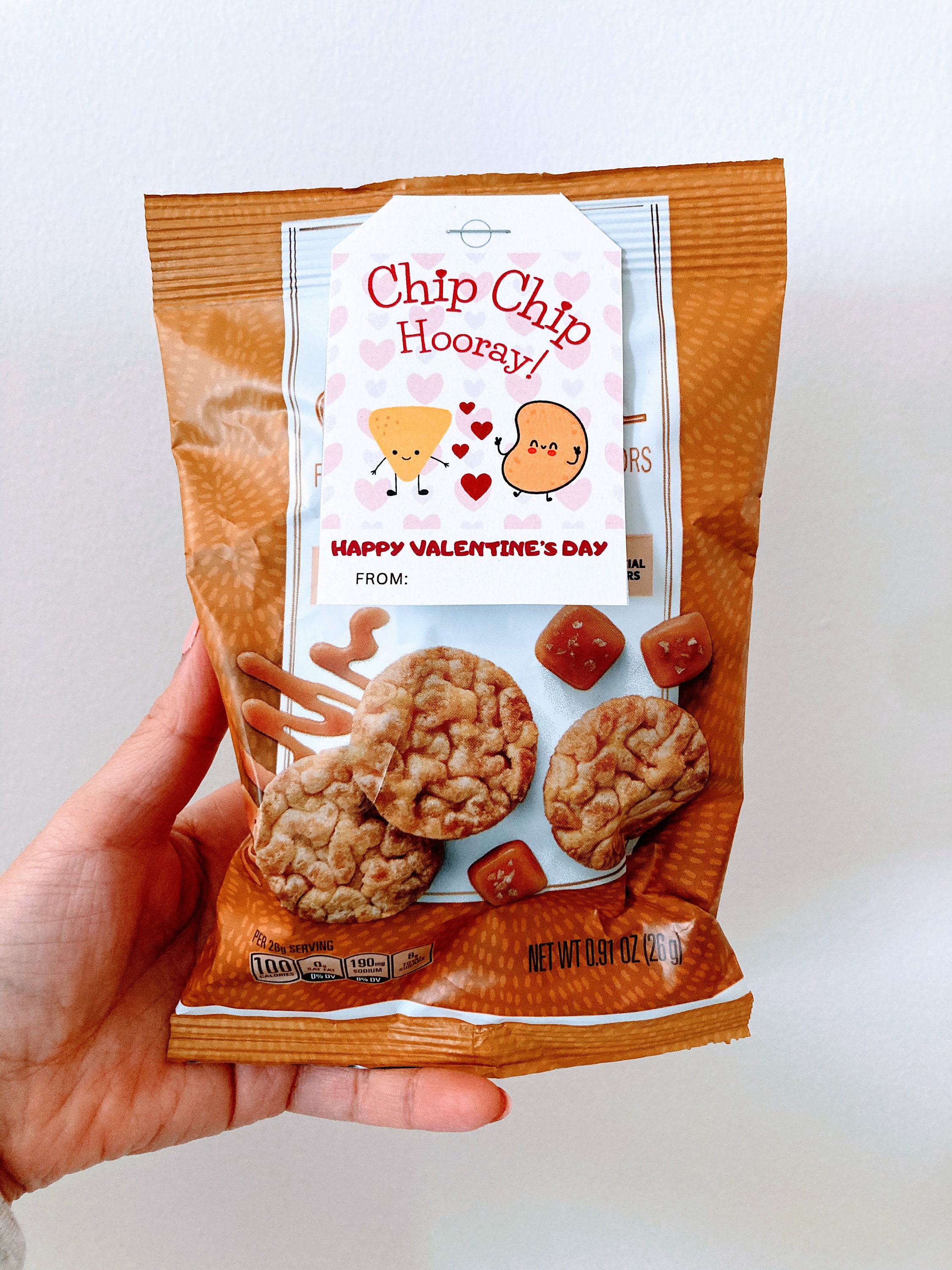 SUPER EASY Printable Valentine Card, Chips Valentine, Classroom ...