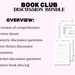 Book Club Bundle, Book Club Discussion Kit, Printable Book Club ...
