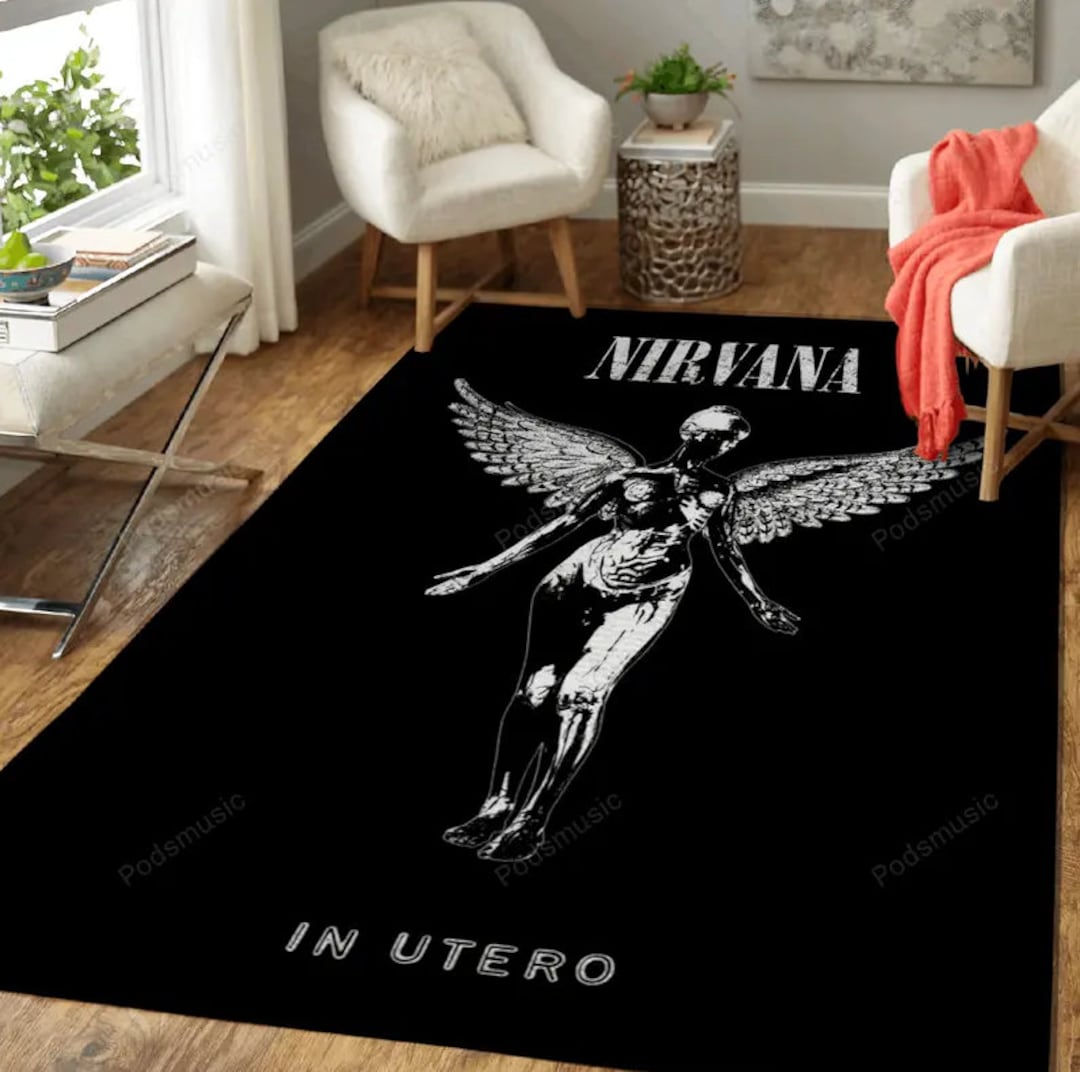 Nirvana in Utero Album Covers Music Art for Fans Area Rug Living Room ...