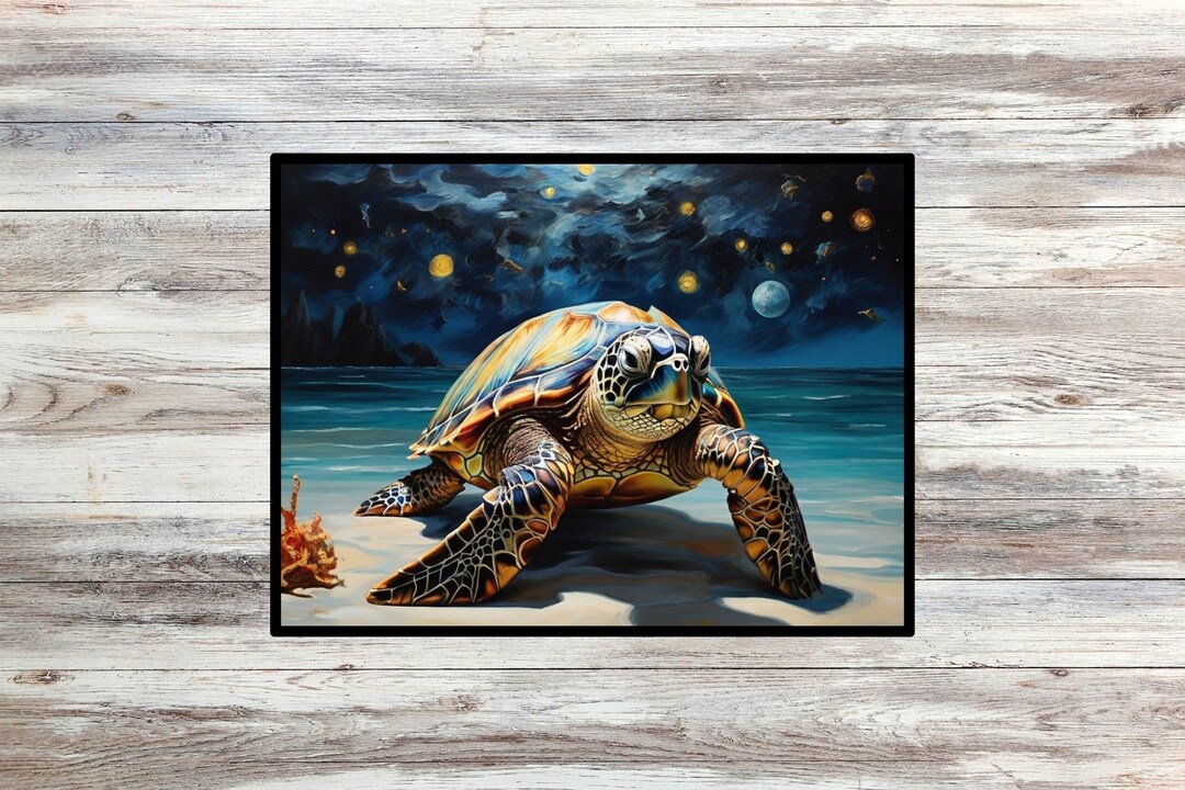 Starry Night Sea Turtle Puzzle Ocean Jigsaw Ocean Enthusiast Gift ...