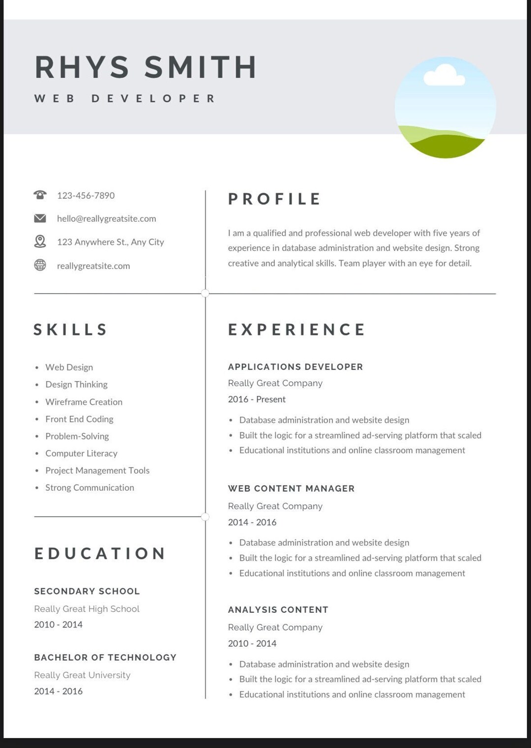 Digital and Downloadable Pdf Resume - Etsy