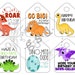Birthday Dinosaur Gift Tags - Etsy