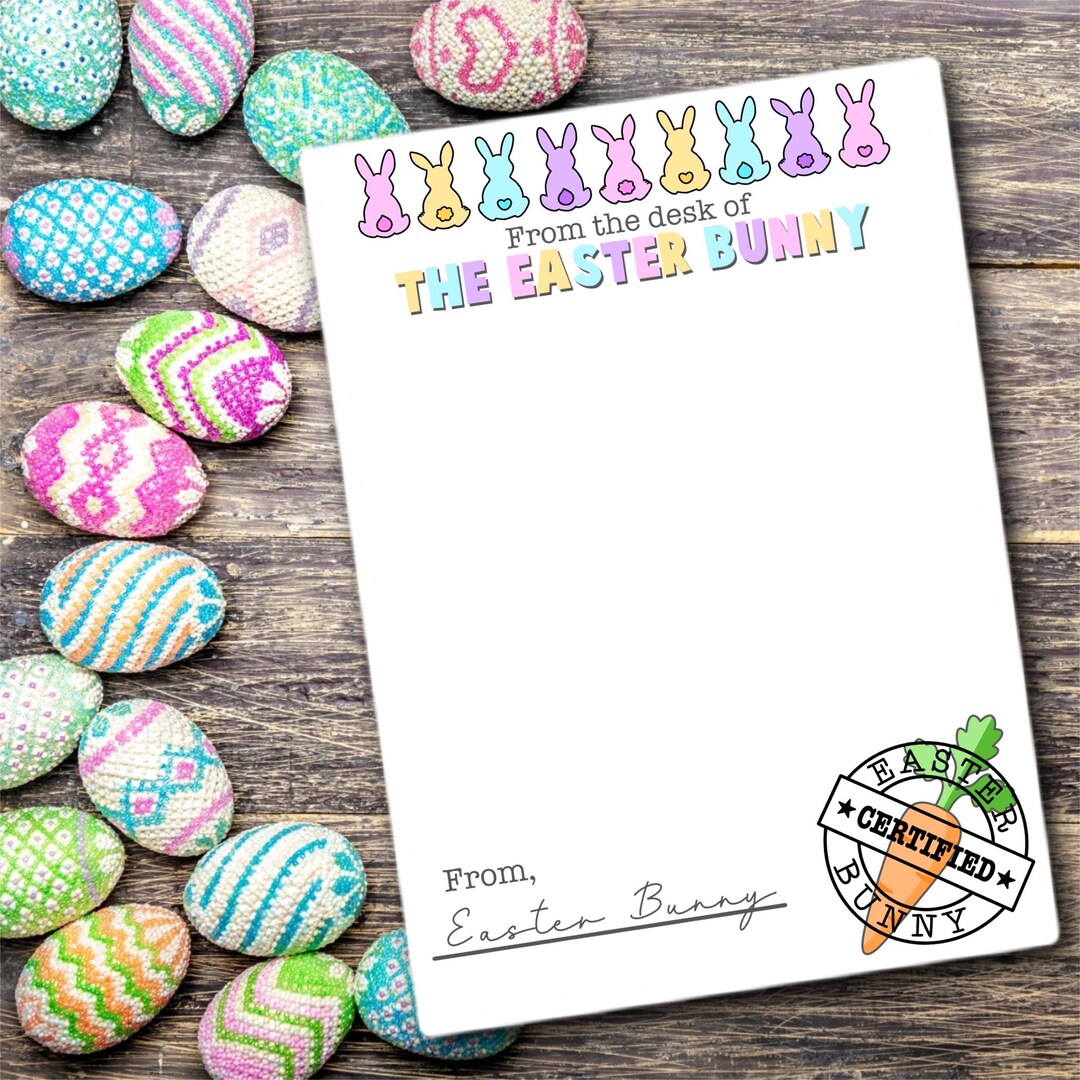 Easter Bunny Letterhead & Envelope - Etsy