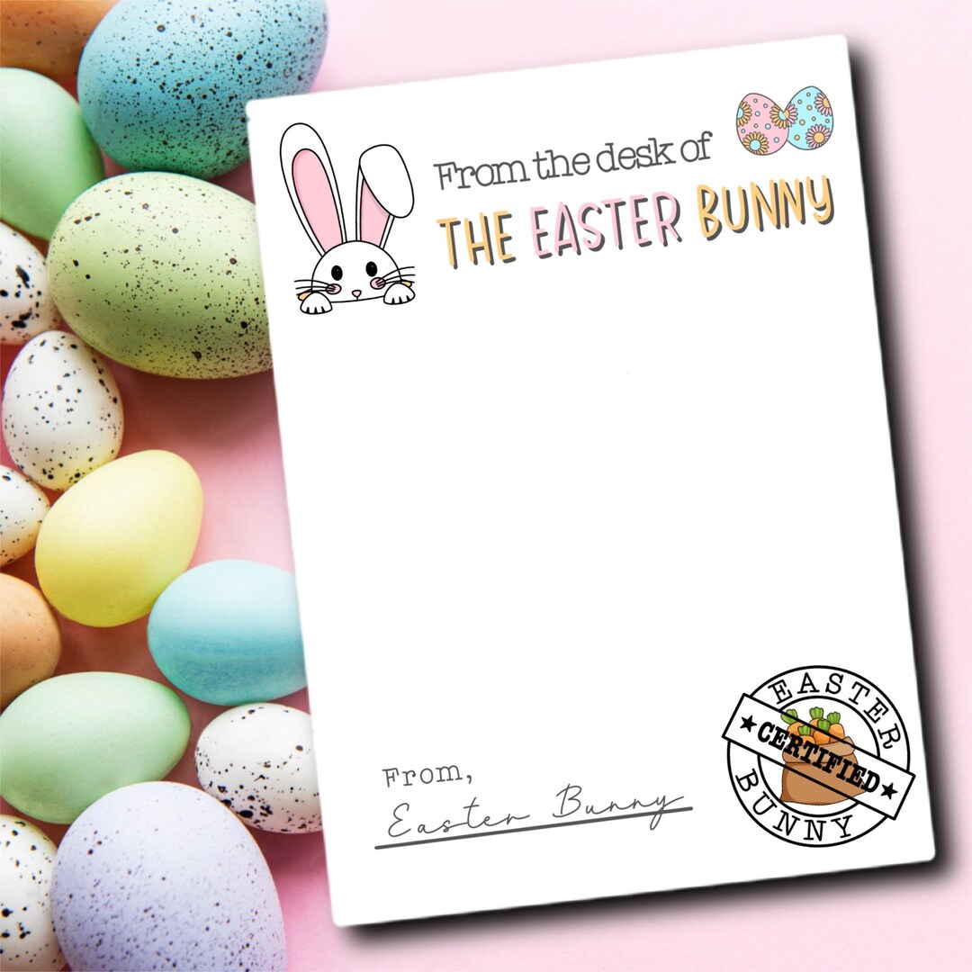 Easter Bunny Letterhead & Envelope - Etsy