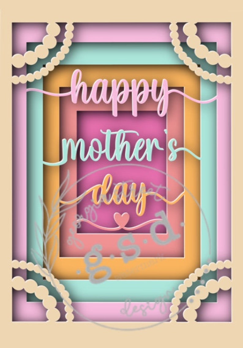 Printable Mother's Day Cut-out Card - Etsy