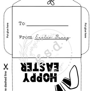 Easter Bunny Letterhead & Envelope - Etsy