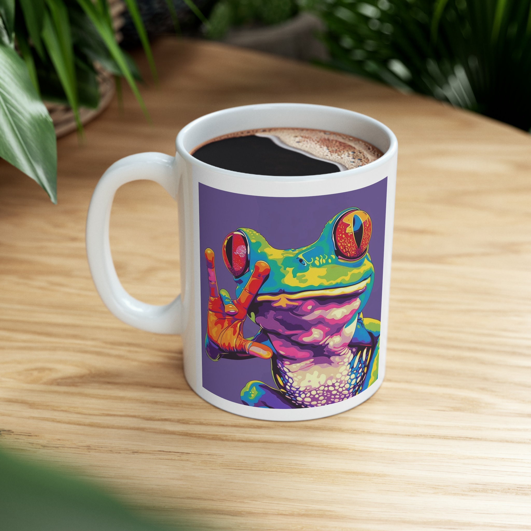 Psychedelic Frog, Sign Language i Love You Ceramic Mug, 11oz - Etsy