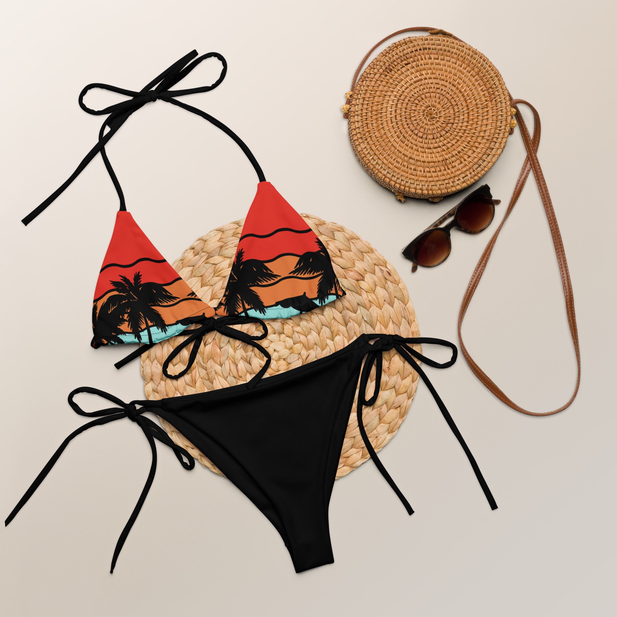 Beach String Bikini, Retro String Bikini, Vintage String Bikini ...