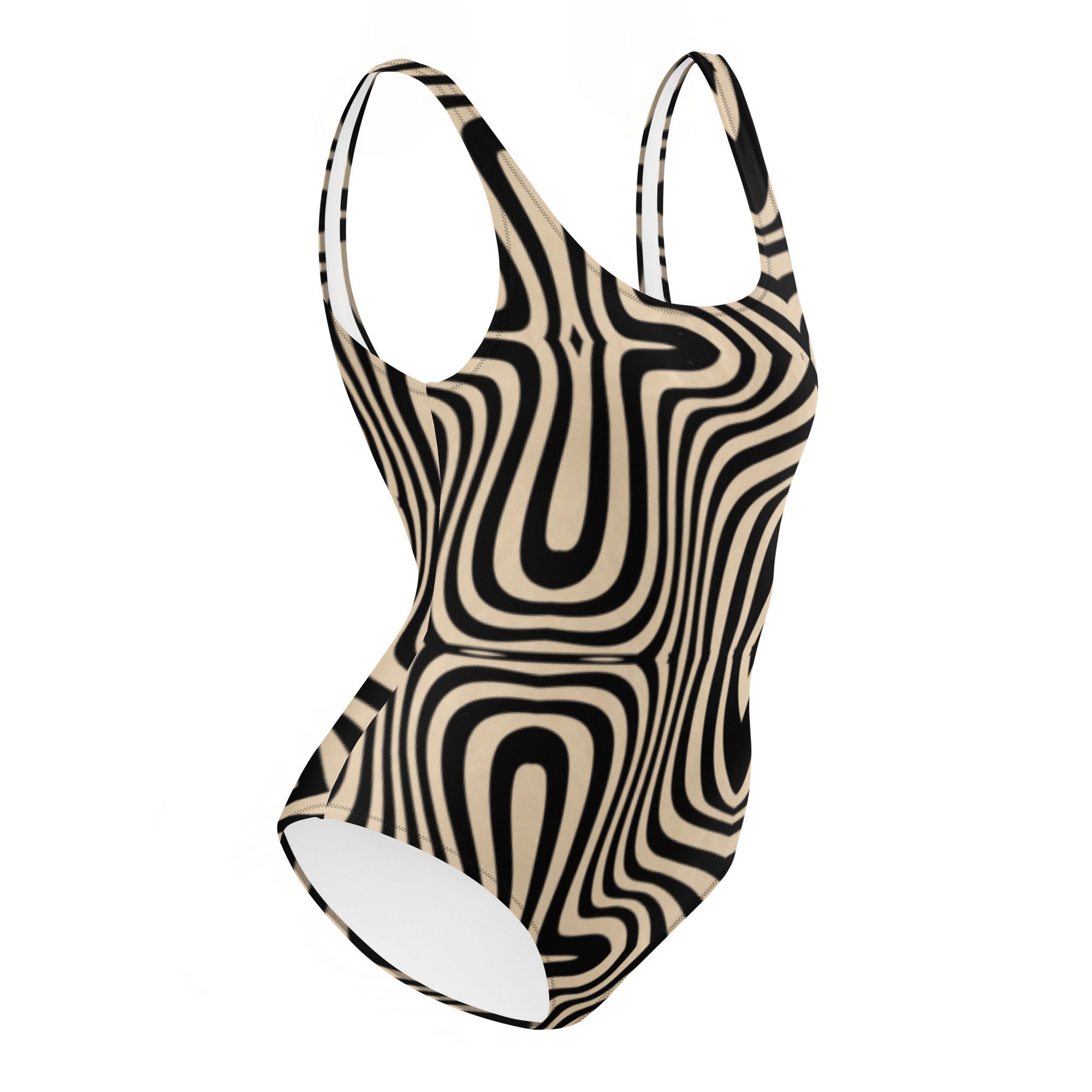 Retro One Piece Swimsuit, Vintage Swimsuit, Vacation Swimwear, Holiday ...
