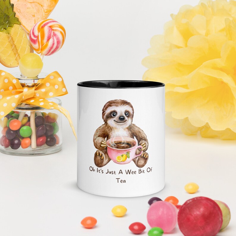 Graphic Mugs A Wee Bit of Tea Mug Sloth Mug Mom Gift Mugs Cups - Etsy