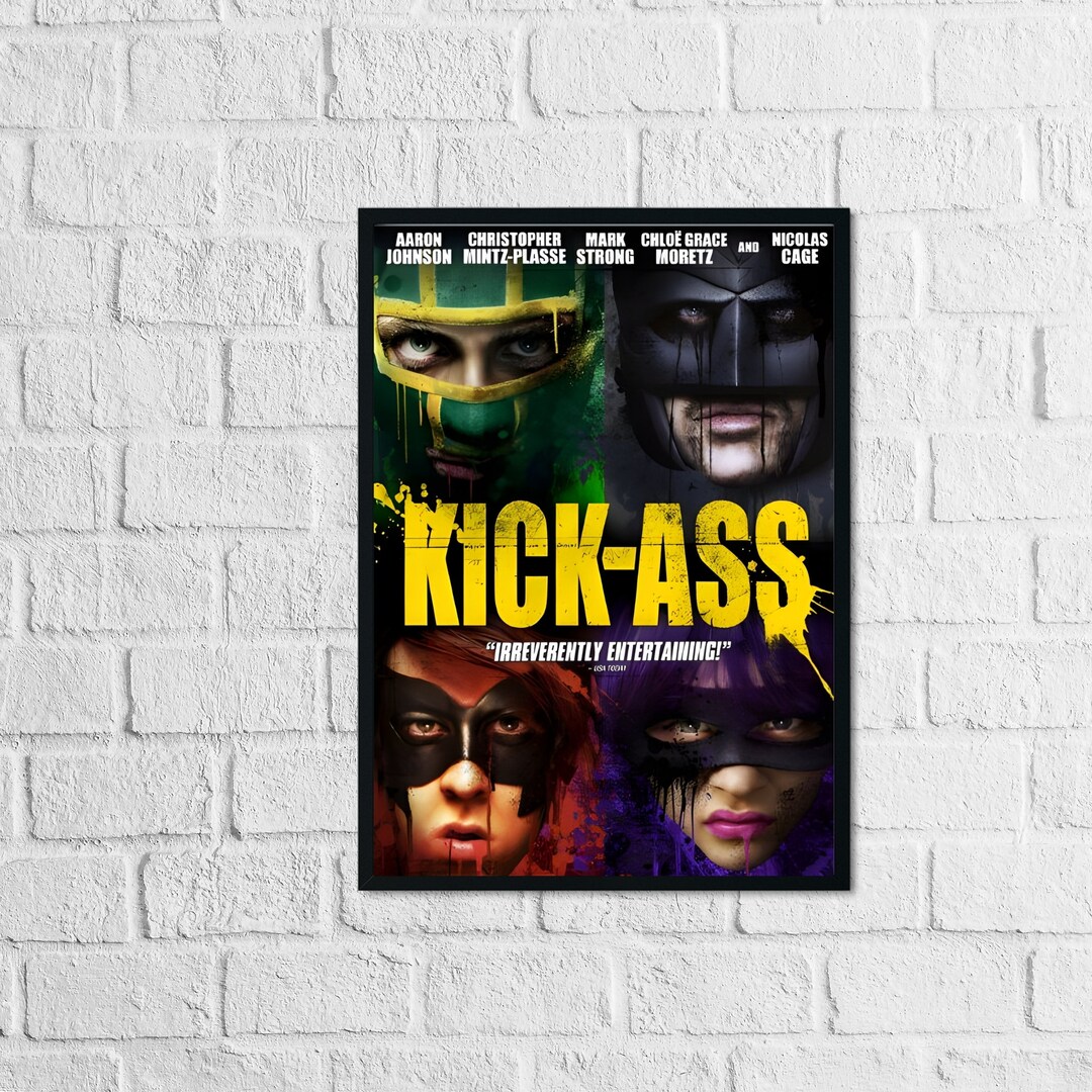 Kick Ass Poster Cult Movies Poster Superheroes Poster Super Villian Wall Art Motivational