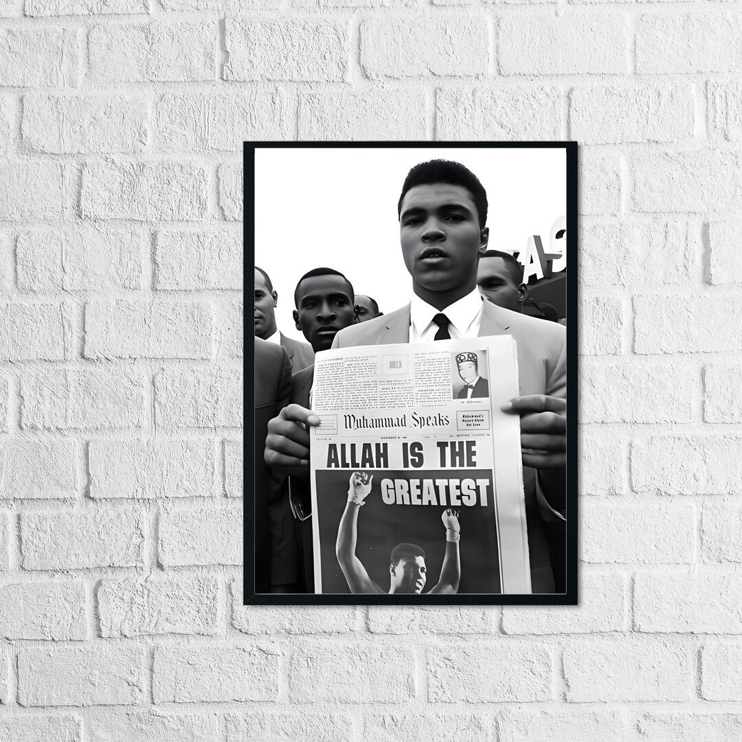 Muhammed Ali Poster, Boxer Art Print, Vintage Poster, Civil Rights Art ...