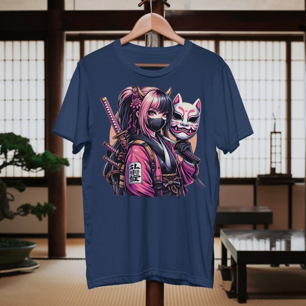 Anime Girl With a Samurai Mask - Etsy