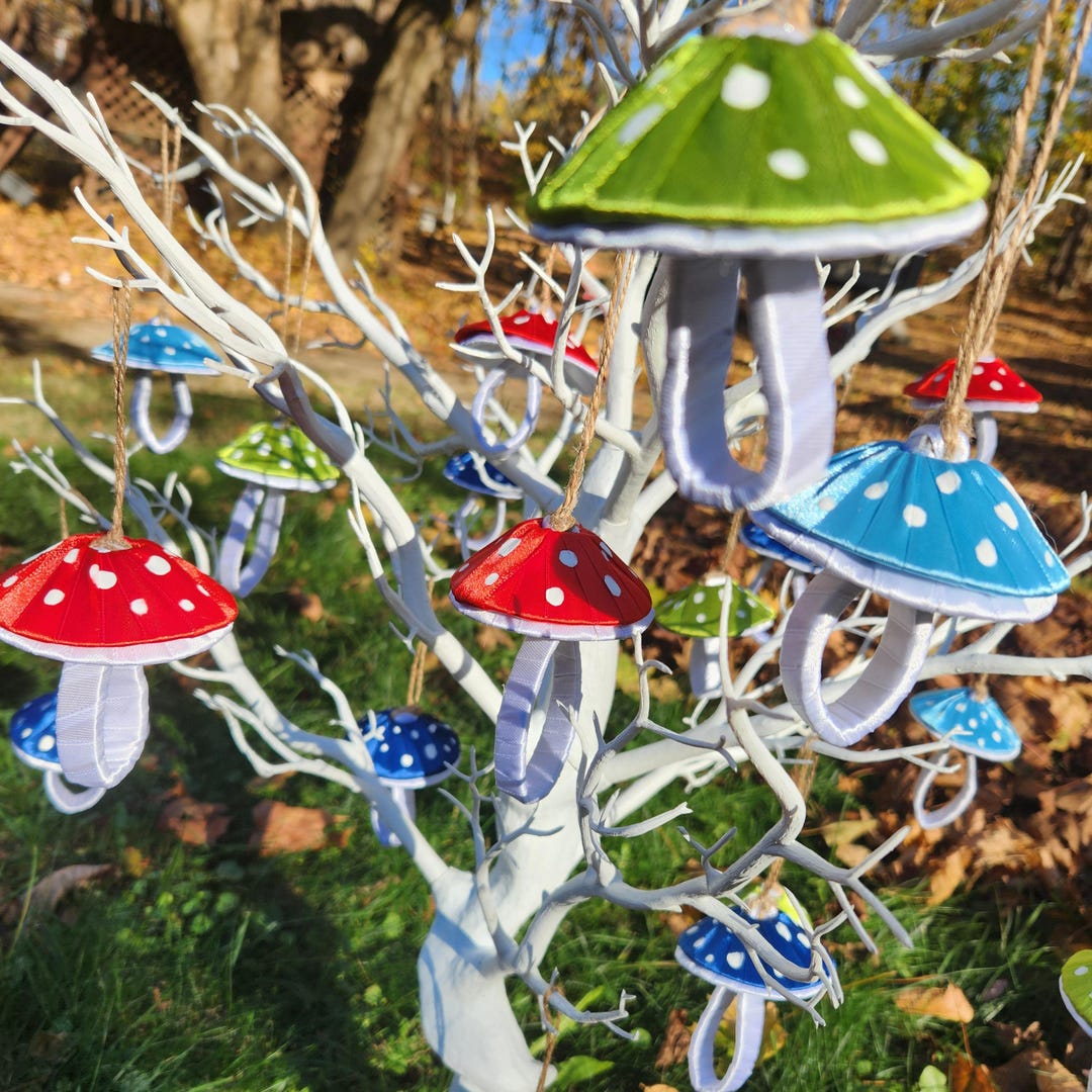 Yule Shrooms – Upcycled Mushroom Ornament | Cottagecore Holiday & Year ...