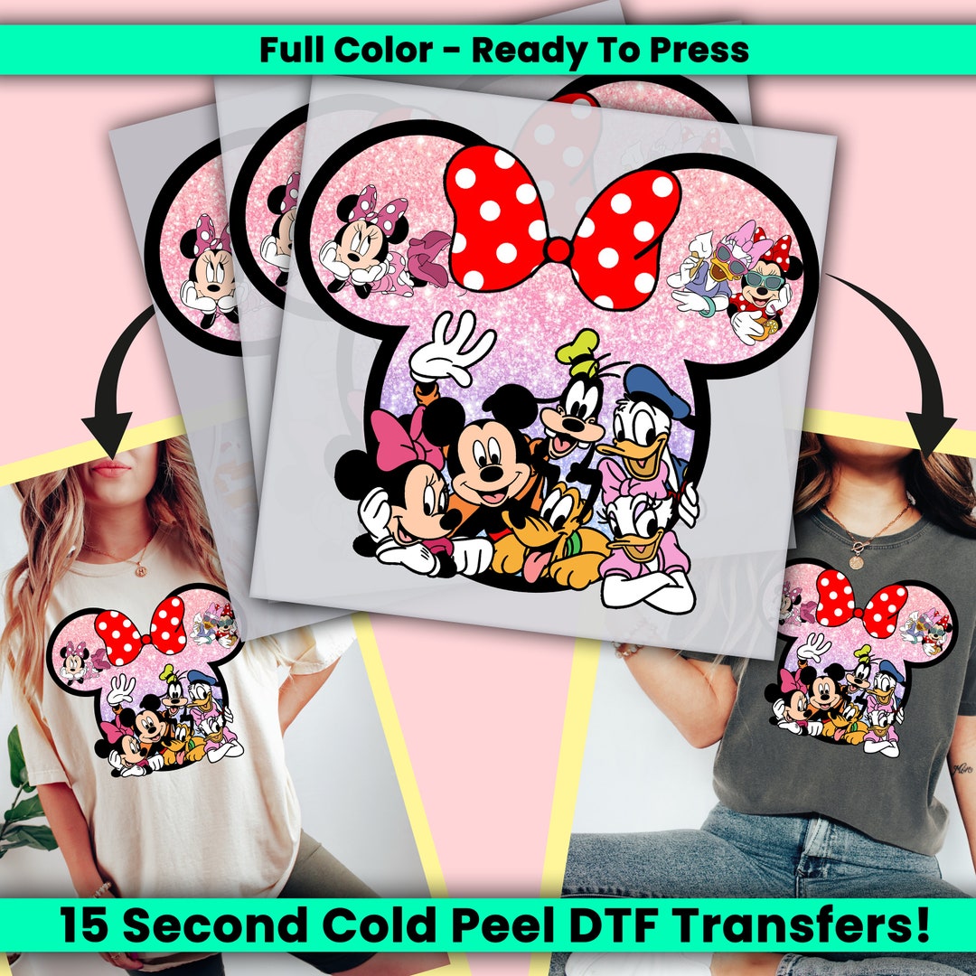 Disney Friends DTF Transfer, Ready to Press, Disneyworld Personalized ...