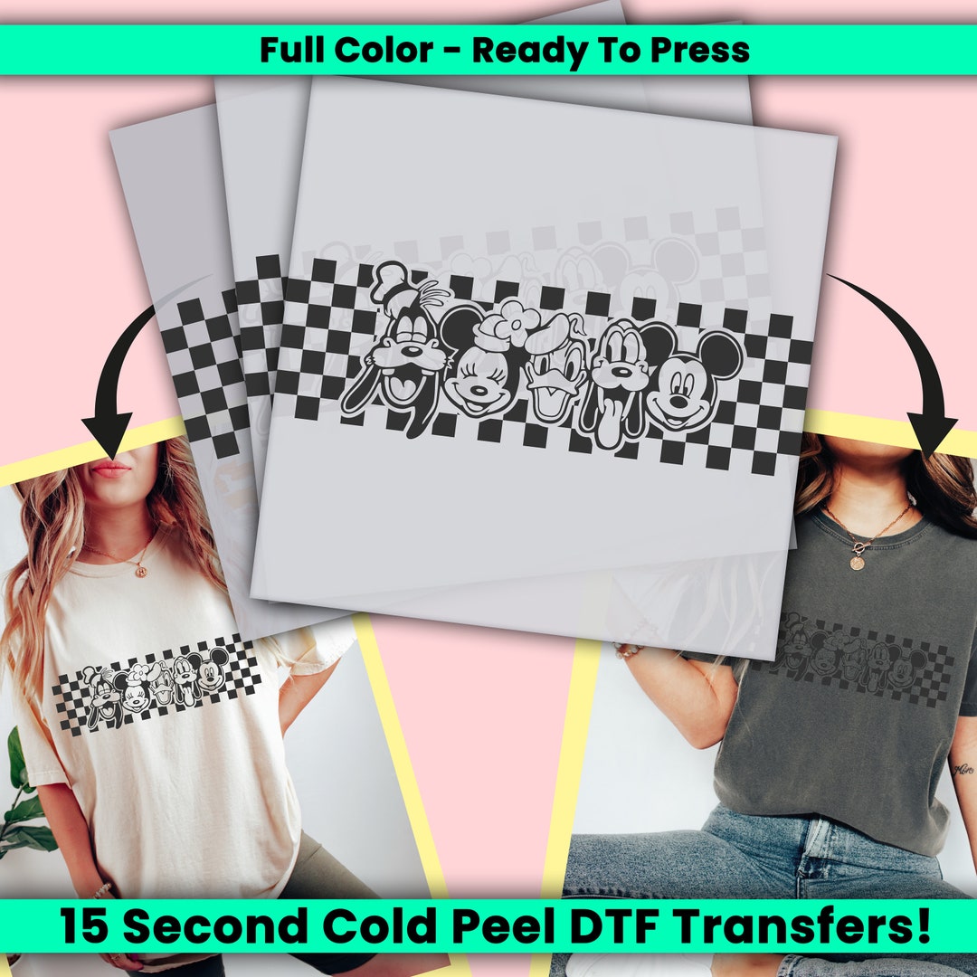 Disney Friends DTF Transfer, Ready to Press, Disneyworld Personalized ...