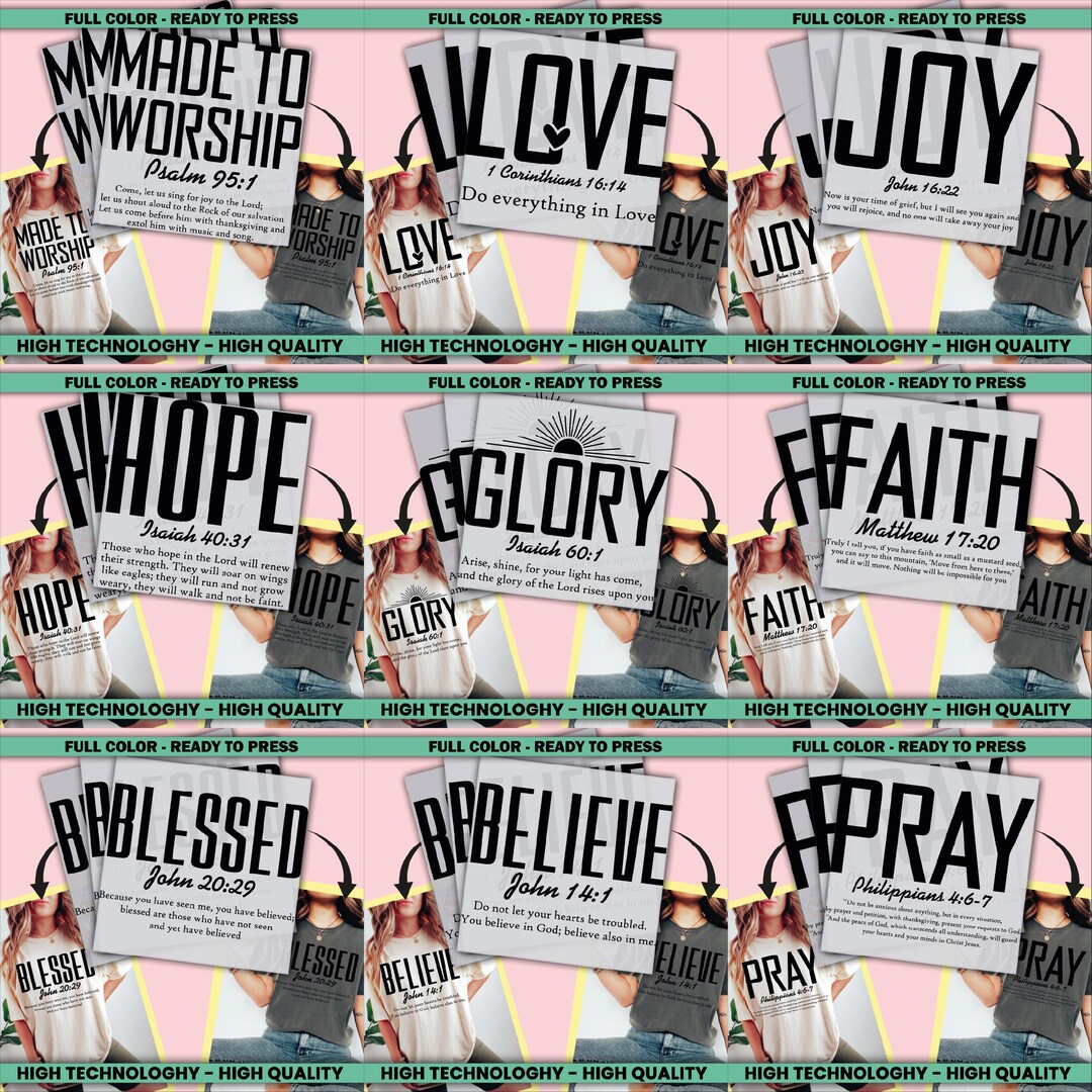 Custom Christian Heat Transfer Design: Jesus and Inspiring Bible Verse ...