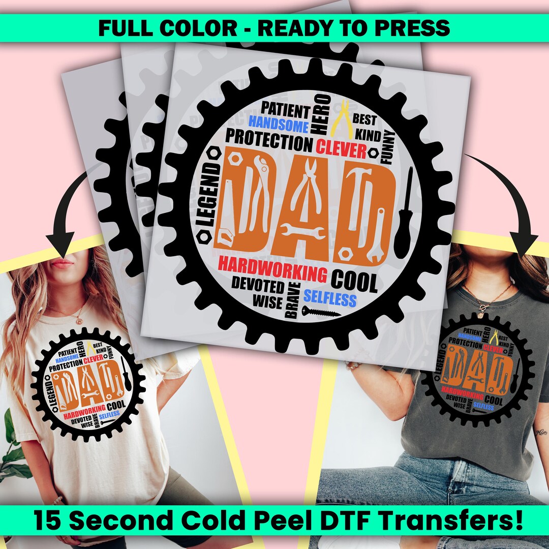 Mechanic Dad Hardworking Father's Day Ready to Press, Personalized DTF ...