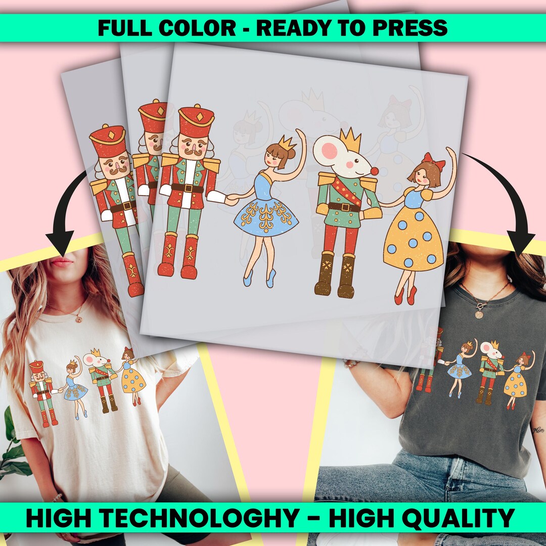 Nutcracker Ballet Christmas Ready to Press, Christmas Nutcracker Dtf ...