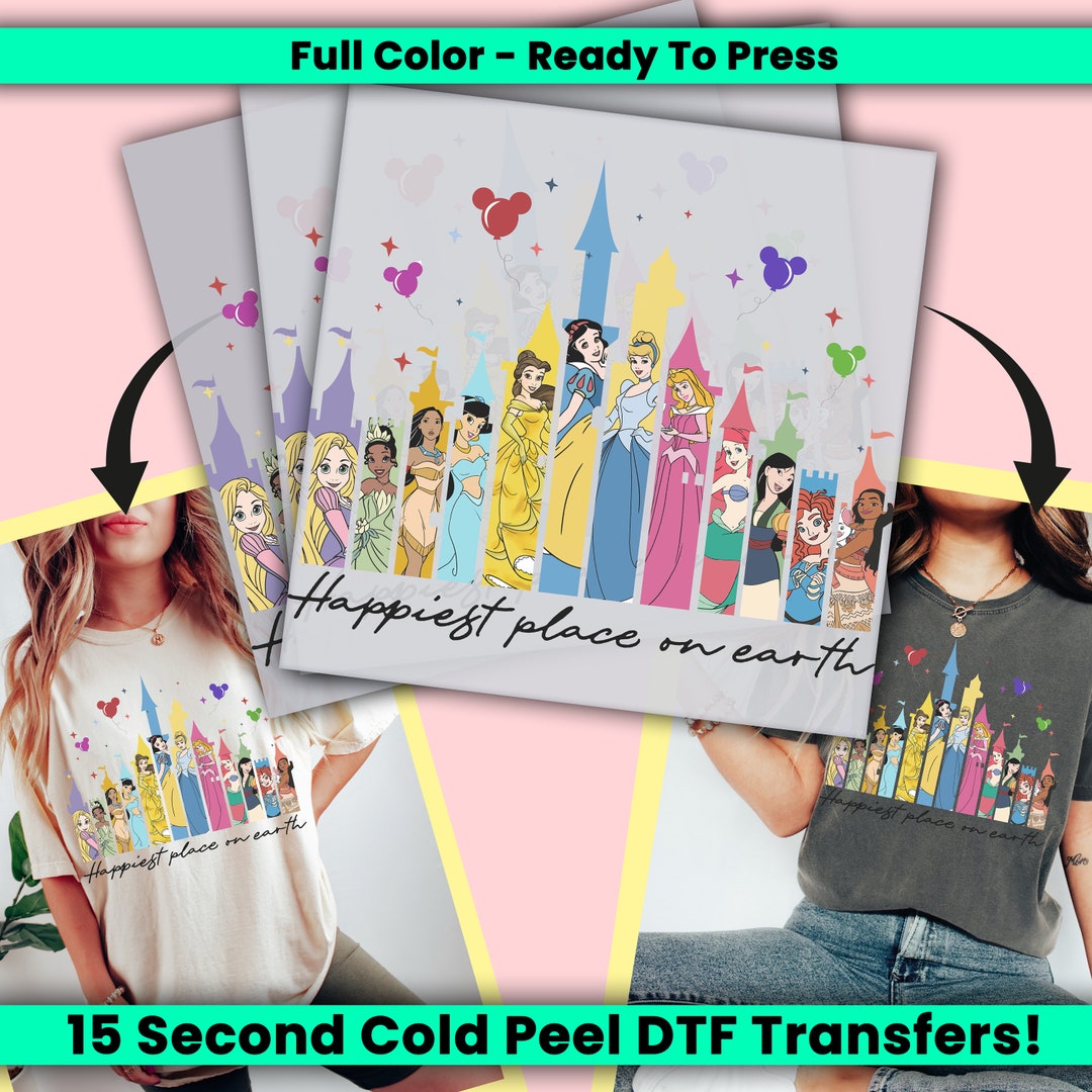 Disney Friends DTF Transfer, Ready to Press, Disneyworld Personalized ...
