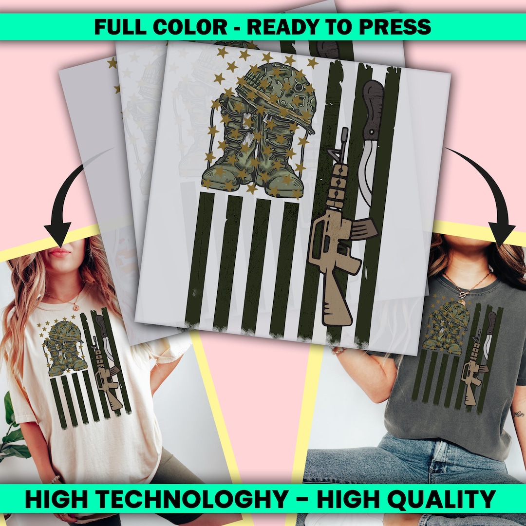 Soldier Design DTF Transfer, Independence Day Ready to Press, Patriotic ...