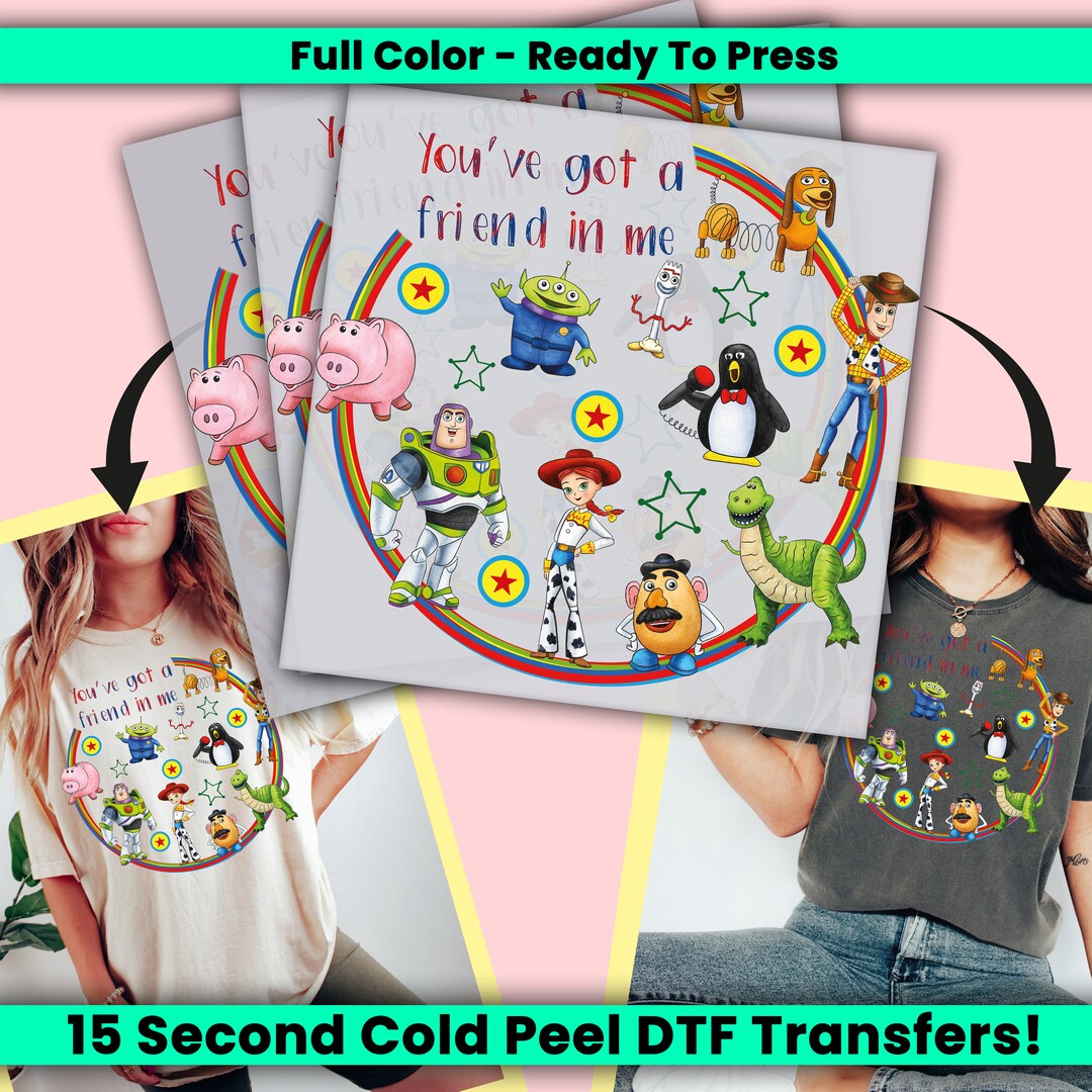 You've Got A Friend İn Me DTF Transfer, Ready to Press, Disneyworld ...