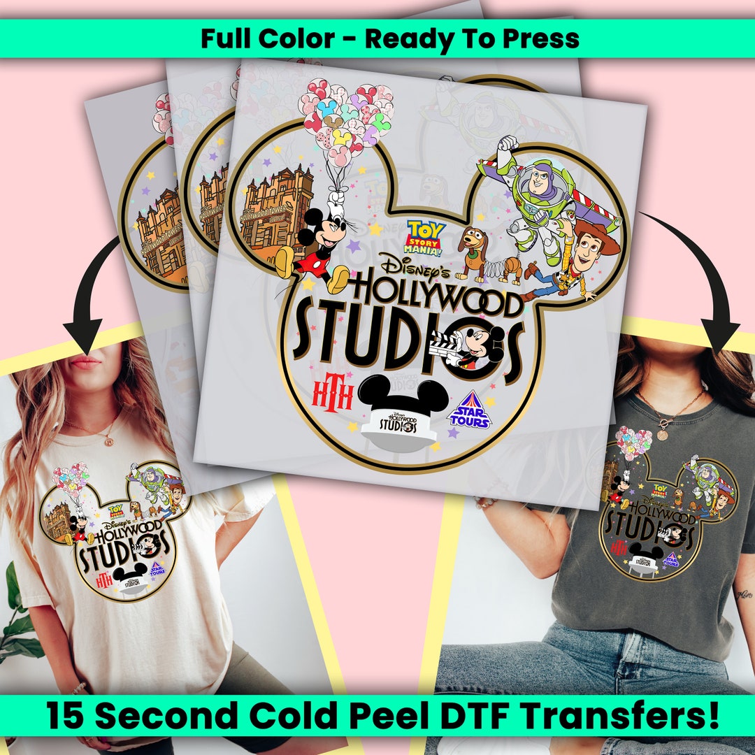 Disney Studios DTF Transfer, Ready to Press, Disneyworld Personalized ...