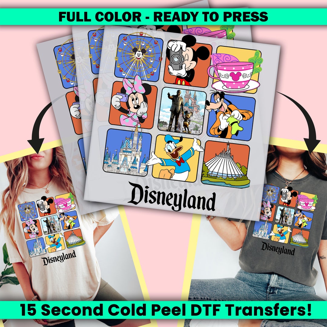 Disneyland DTF Transfer, Ready to Press, Disneyworld Personalized DTF ...