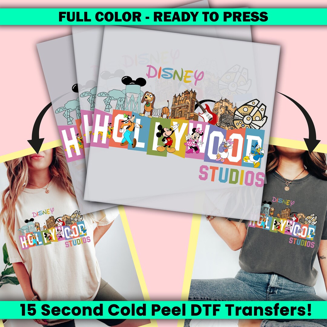 Disney Hollywood DTF Transfer, Ready to Press, Personalized DTF ...
