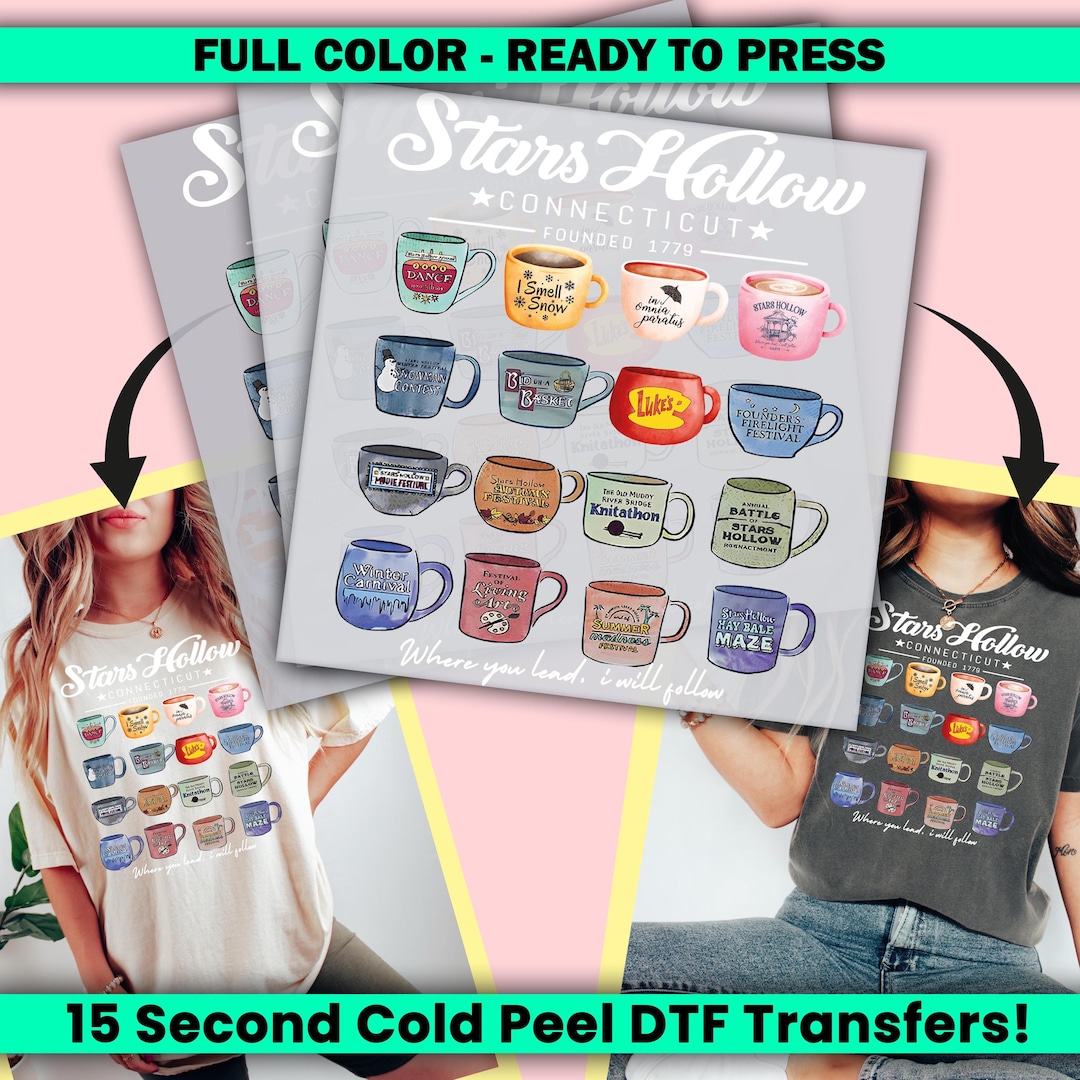 Stars Hollow Mugs Dtf, Luke's Coffee Dtf, Where You Lead I Will Follow ...
