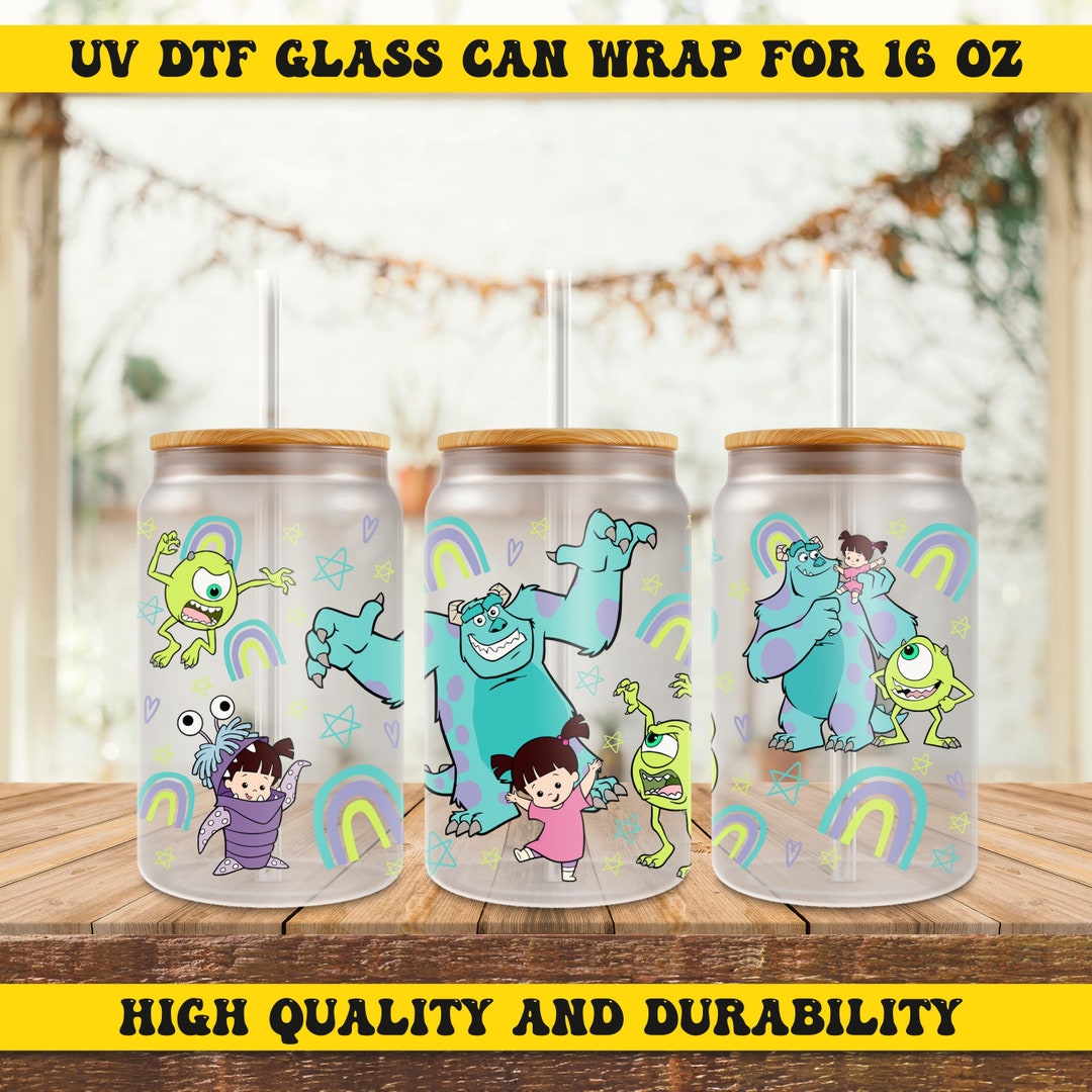 16oz UV Dtf Disney Monster Characters, Ready to Apply Cup Wrap ...